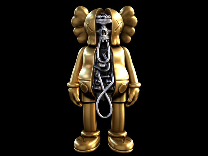 Second Life Marketplace - Fat Decor Machine Kaws Gold